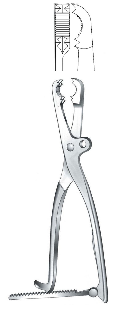 Pinza de sujeción para huesos Tuffier | Surgicalmed.es